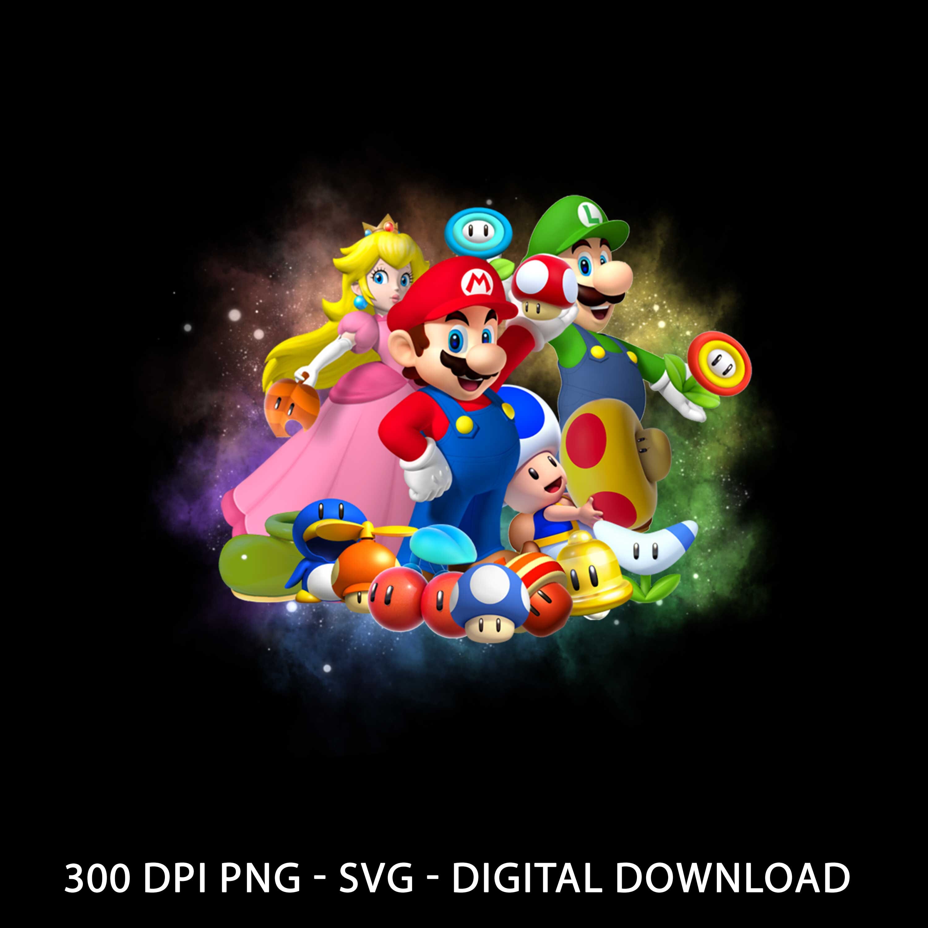 Super Mario PNG Super Mario 300dpi Digital File Super Mario - Etsy