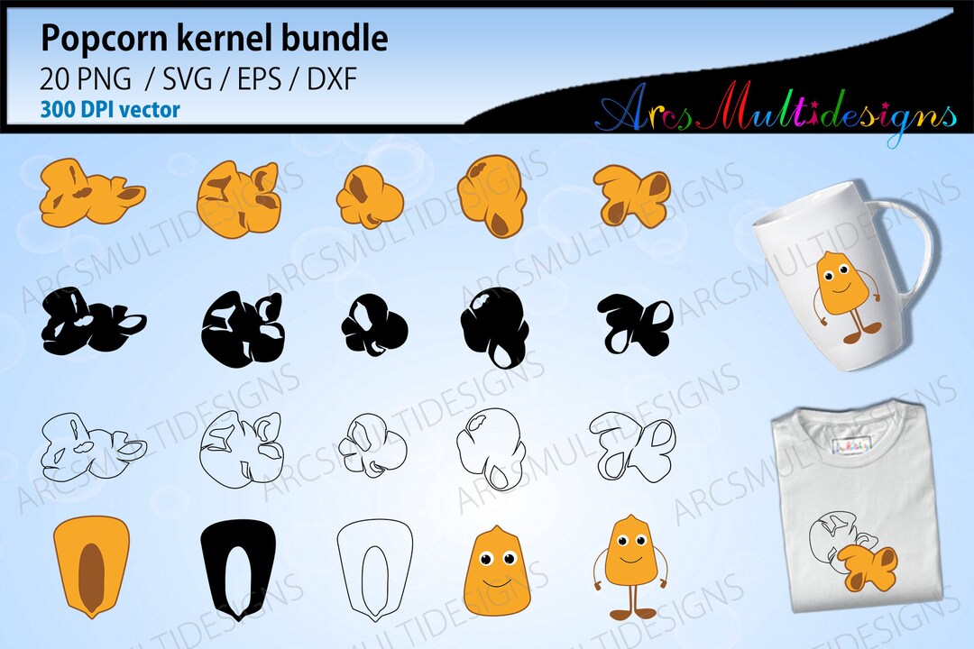 Popcorn Kernel Svg / Popcorn Kernel Vector / Popcorn Clipart - Etsy