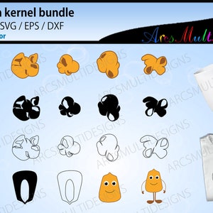 Popcorn Kernel Svg / Popcorn Kernel Vector / Popcorn Clipart - Etsy
