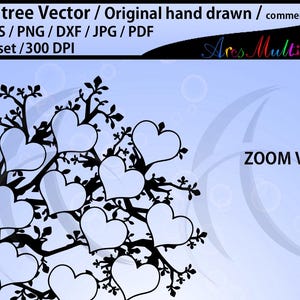 22 Hearts Family Tree Clipart SVG, EPS, Dxf, Png, Pdf, Jpg /family Tree ...