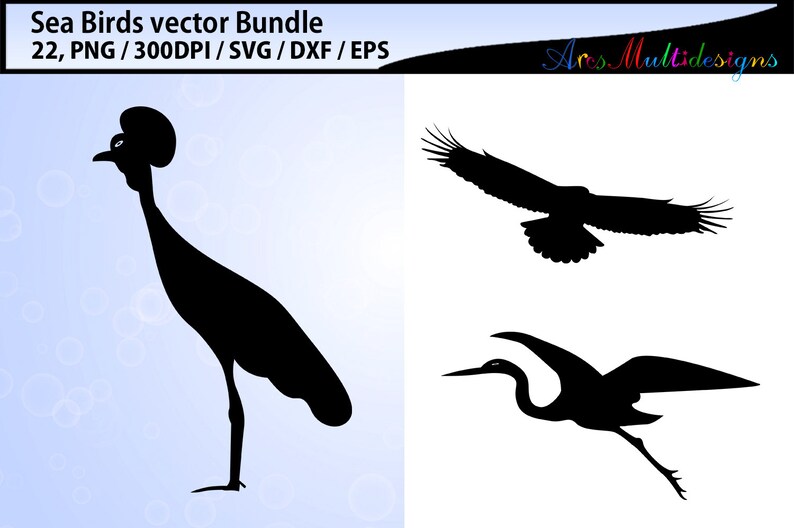 Sea Birds Svg Silhouette Bundle / Sea Birds Silhouette SVG - Etsy
