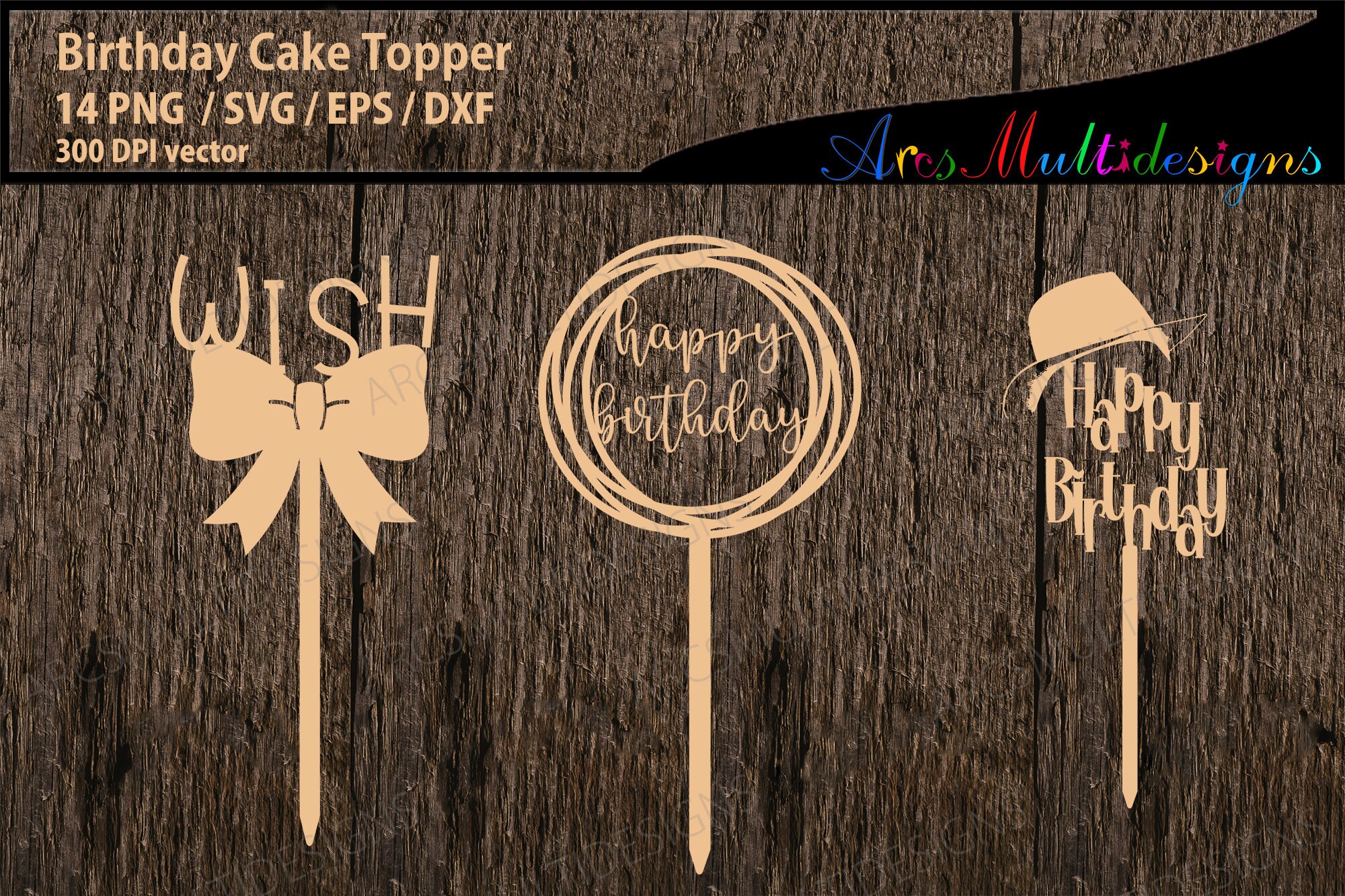 Birthday Cake Topper / Birthday Cake Topper Svg / Cake Topper - Etsy