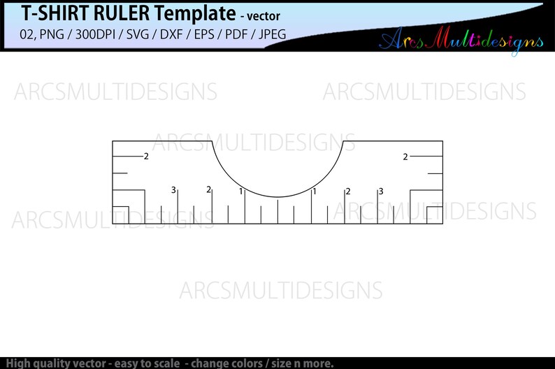 T-shirt Alignment Ruler SVG: Shirt Placement Guide (digital Download ...