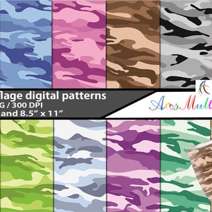 Camouflage Digital Papers, Camouflage Pattern, Digital Papers, High ...