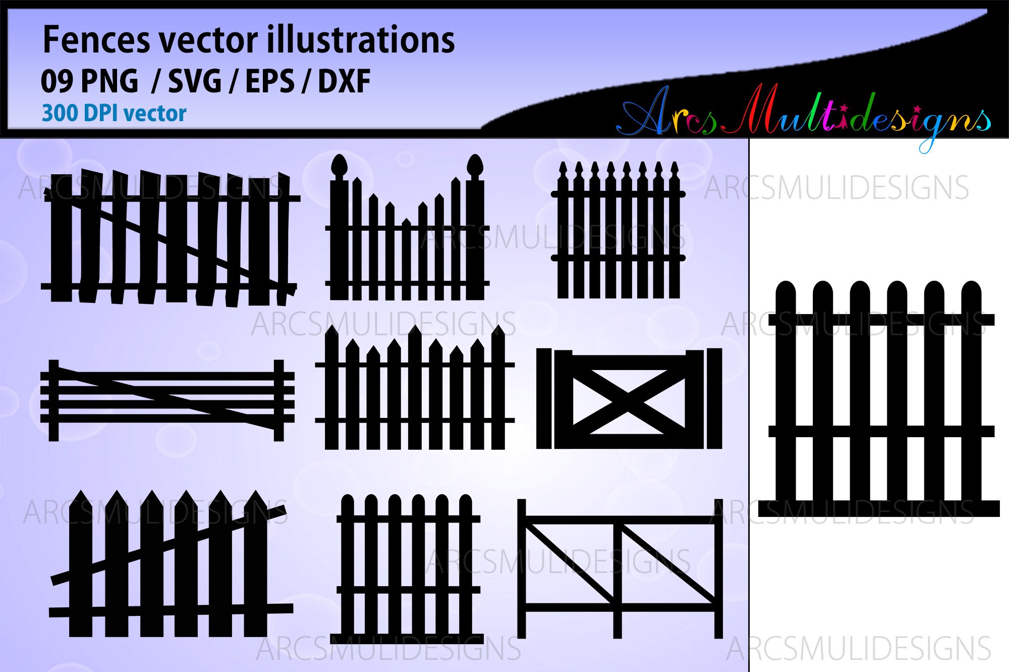 Fence Svg / Fence Silhouette Svg / Fence Vector Cutting Files - Etsy UK