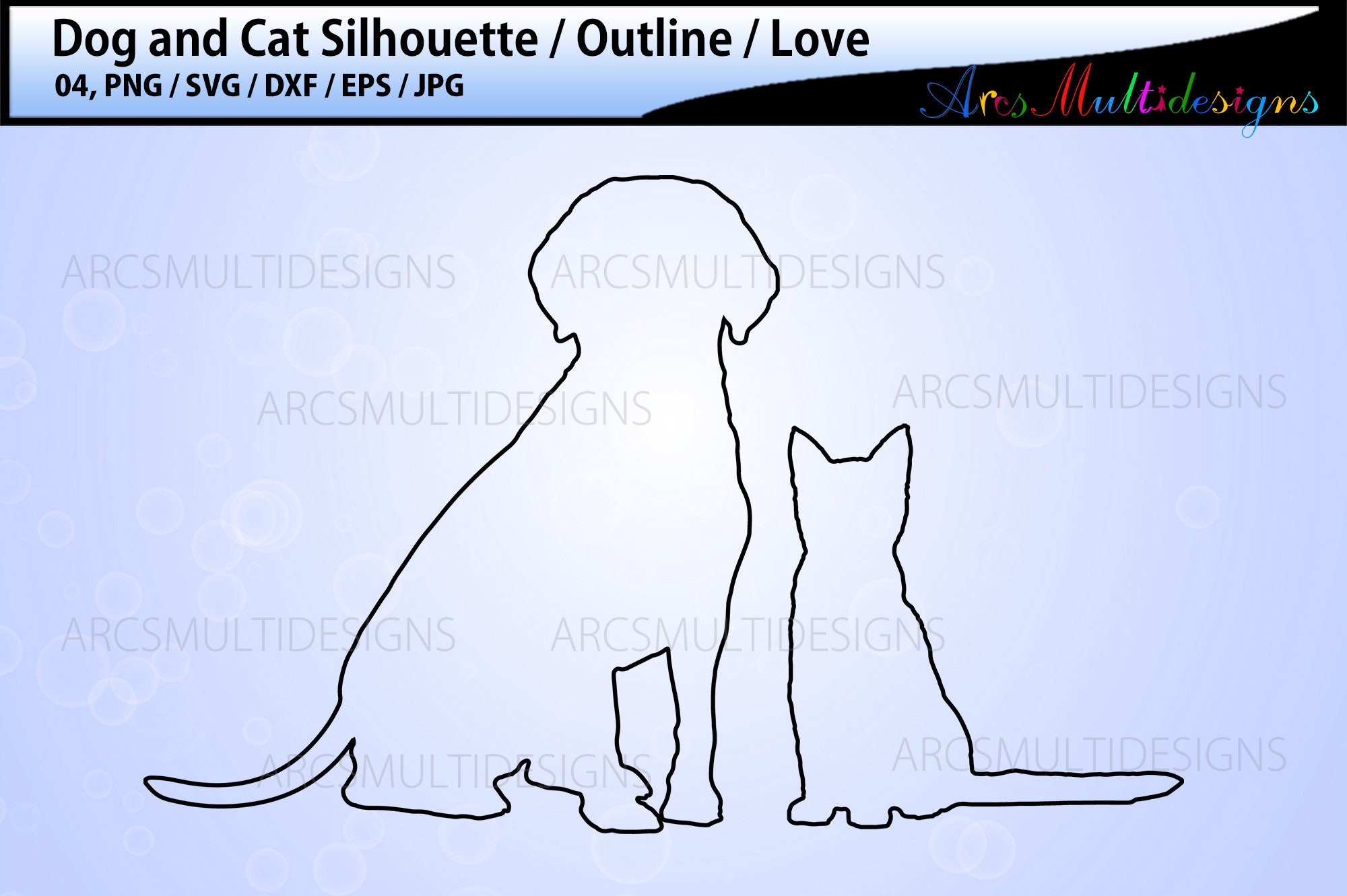 Dog and Cat SVG / Dog and Cat Outline SVG / Vector Sets / Dog - Etsy Canada