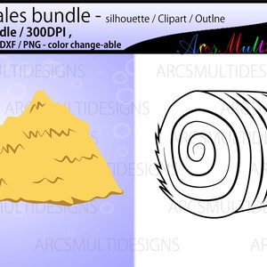 Hay Bales Svg / Hey Bale Silhouette / Hey Bale Clipart / Hey Bale ...