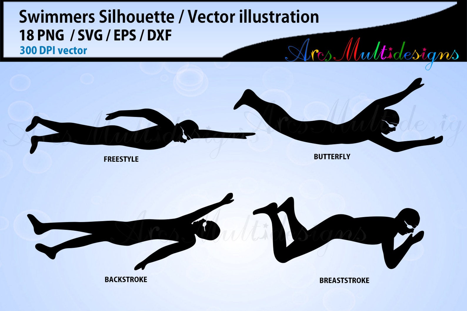 Swimmers SVG Silhouette Bundle Swimmer SVG Bundle Swim Cut - Etsy