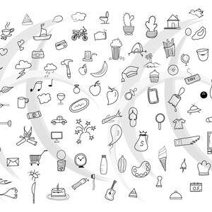 Hand Drawn Vector Clipart / Clip Art Bundle / Vector Bundle / Color ...