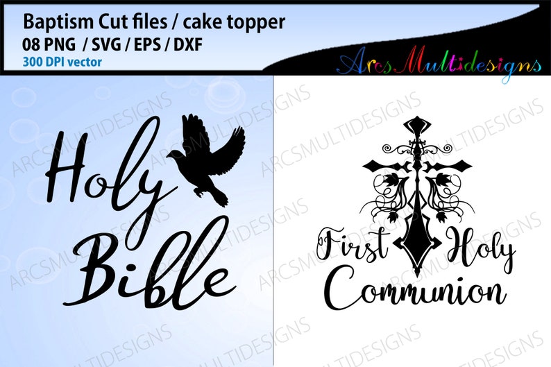 Baptism / Baptism Svg Cut Files / Holy Bibble / First Holy / - Etsy