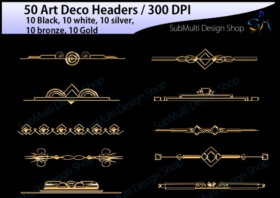 Art Deco Clip Art Header