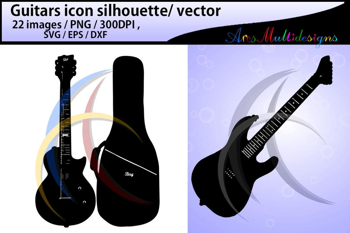 Guitars Silhouette / Guitars Svg / Guitar Icon /guitars - Etsy
