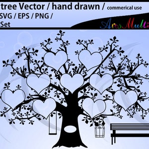 Family Tree Bundle V1 / Family Tree Bundle With Pets / SVG Family Tree ...