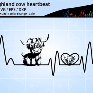 Baby Highland Cow Heartbeat - Etsy