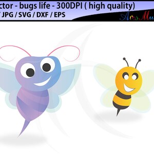 Bugs SVG Clipart / Bugs / Insects / Insect Clipart / Cartoon - Etsy