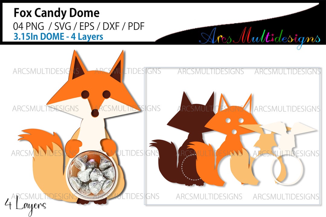 Fox Candy Dome Svg / Fox Candy Dome Printable / Candy Dome / Fox Candy ...