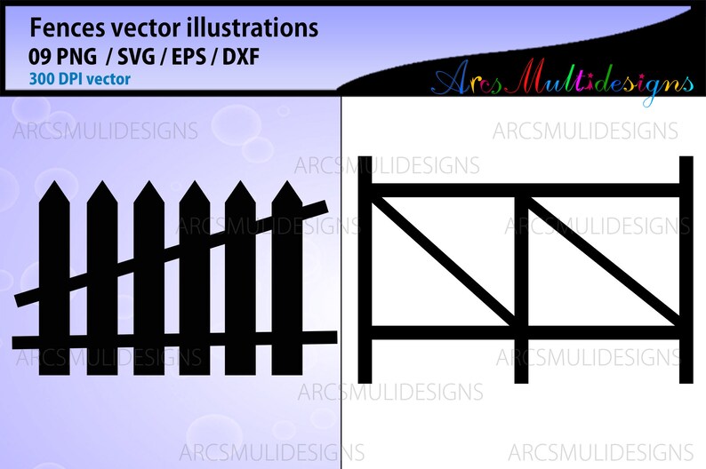 Fence Svg / Fence Silhouette Svg / Fence Vector Cutting Files | Etsy