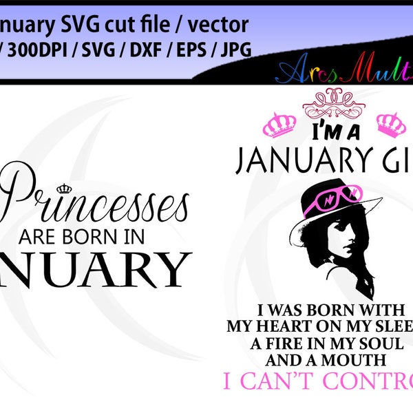 January Girl Svg - Etsy