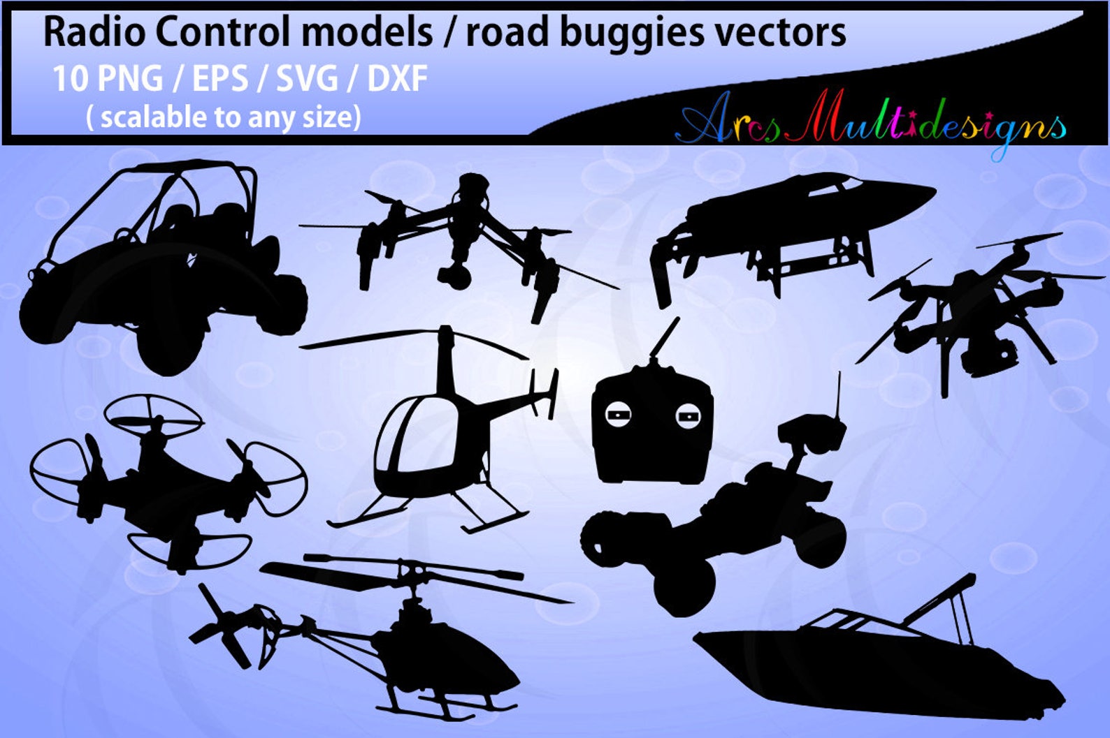 Radio Control Model Svg / Road Buggies Svg /quad Copters / Drones Plane ...