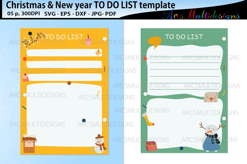 Christmas to Do List Template / New Year to Do List Template / - Etsy