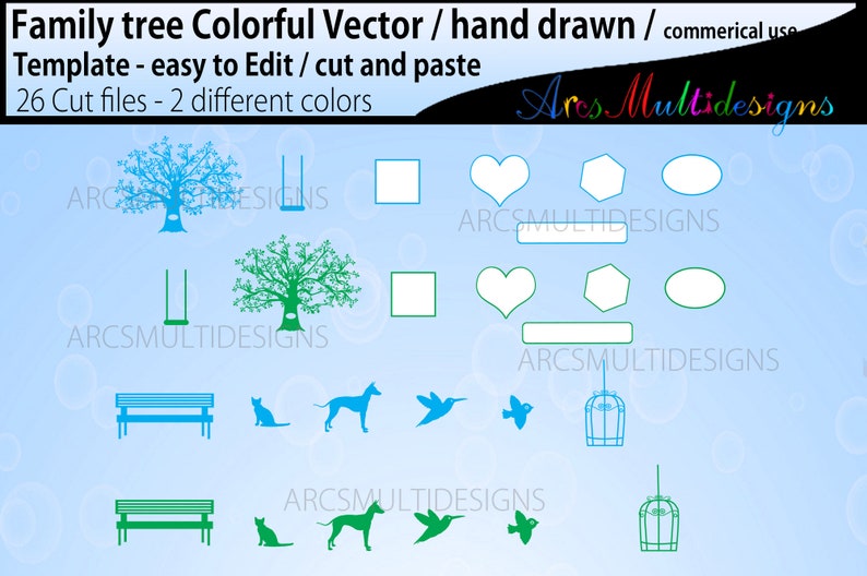 Heart Family Tree Template / Family Tree Svg Template / Family - Etsy