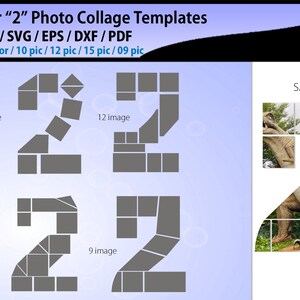 Number Photo Collage Bundle / Number Photo Collage SVG Bundle - Etsy