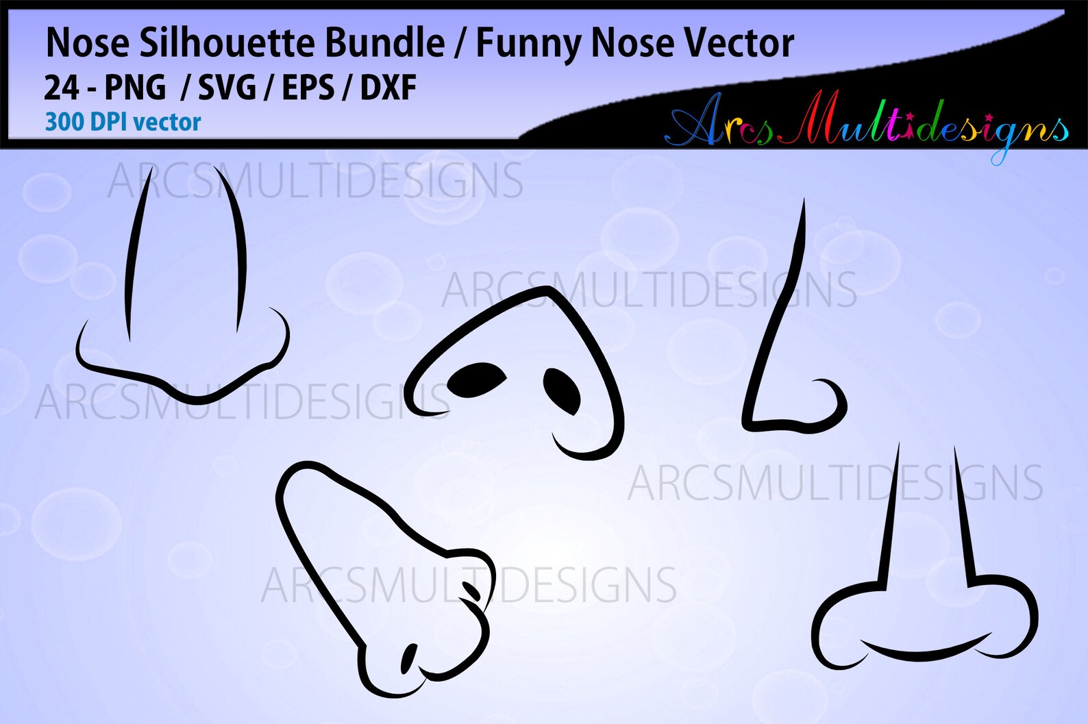 Nose Silhouette Bundle / Nose Svg Bundle / Funny Cartoon Nose - Etsy