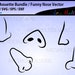 Nose Silhouette Bundle / Nose Svg Bundle / Funny Cartoon Nose ...