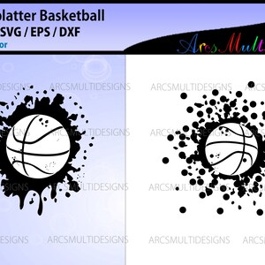 Paint Splatter Basketball Svg Bundle / Paint Splatter Basketball Svg ...