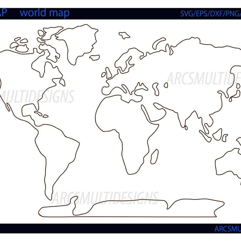 World Map Stencil - Etsy