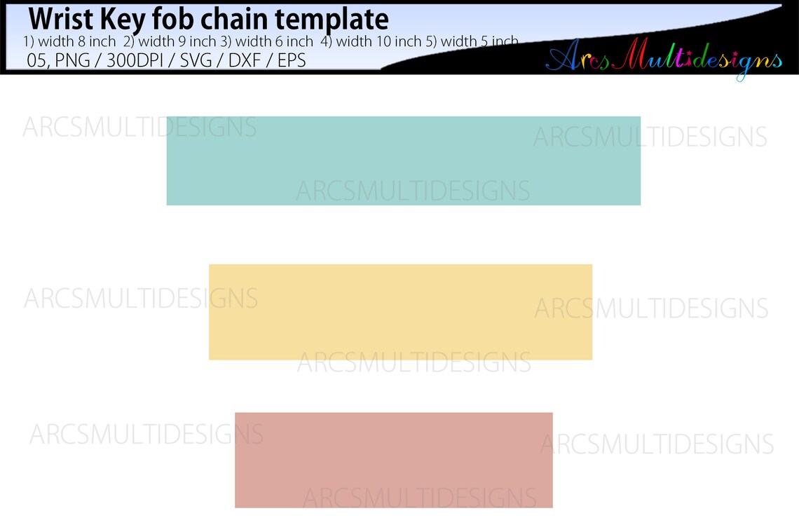 Wrist Key Fob Chain Template Svg Eps Dxf Png / With - Etsy