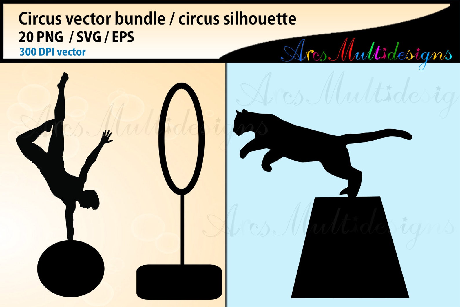 Circus SVG Bundle Circus Silhouette Vector Circus Vector | Etsy