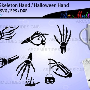 Creepy Skeleton Hand Svg / Halloween Creepy Hand / Halloween Hand ...