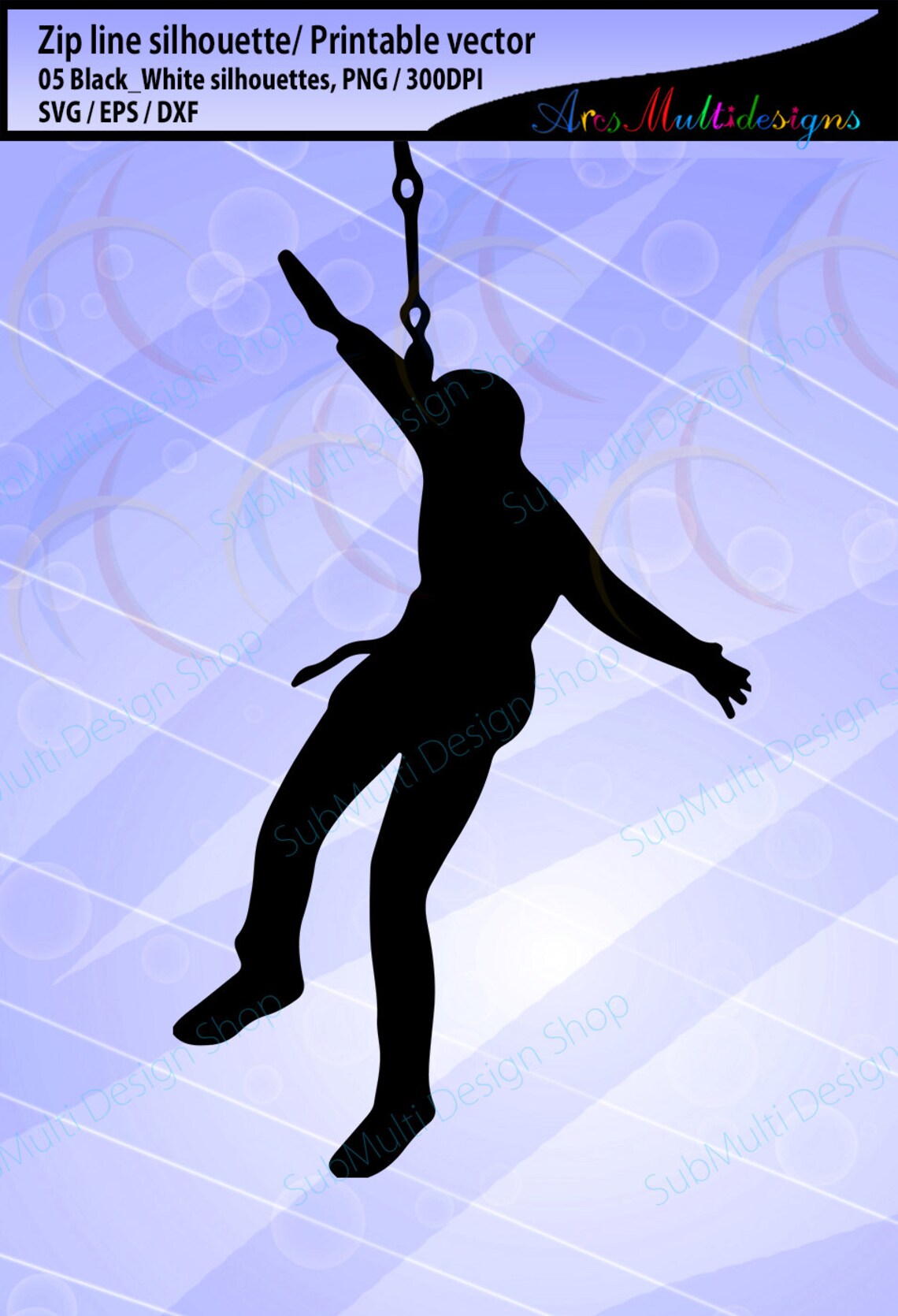 Zip Line Silhouette / Zip Line Ride Silhouette / SVG Vector / Zip Line ...