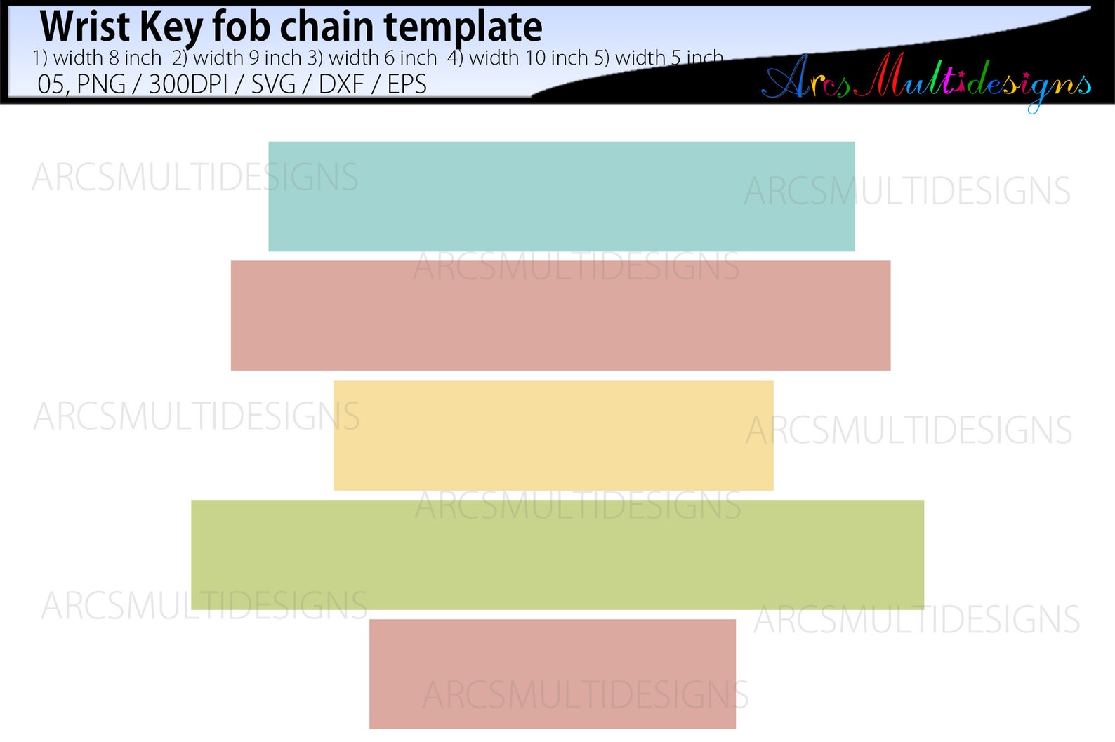 Wrist Key Fob Chain Template Svg Eps Dxf Png / With - Etsy