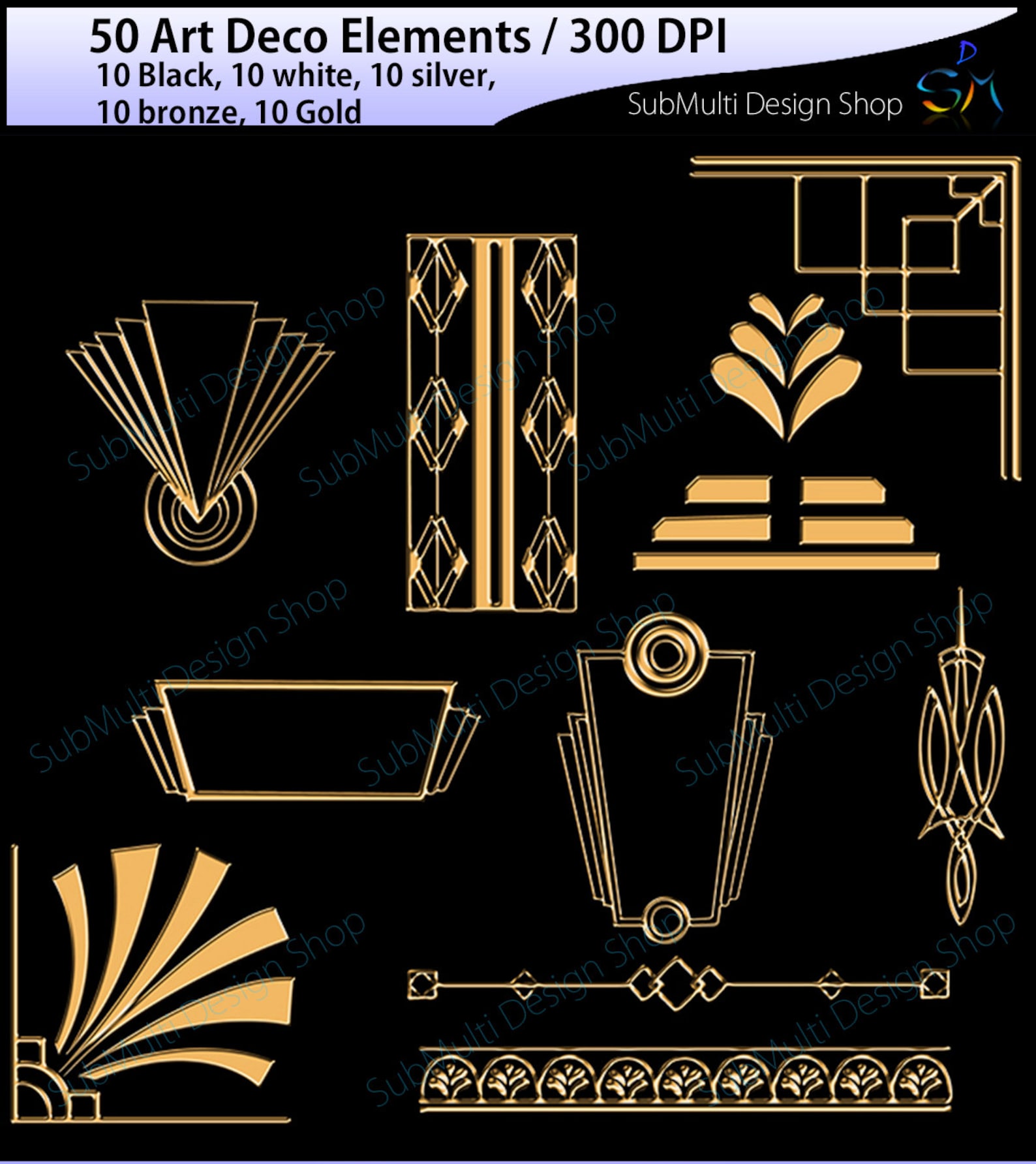 Art Deco / High Quality / Art Deco Elements / Art Deco Element - Etsy