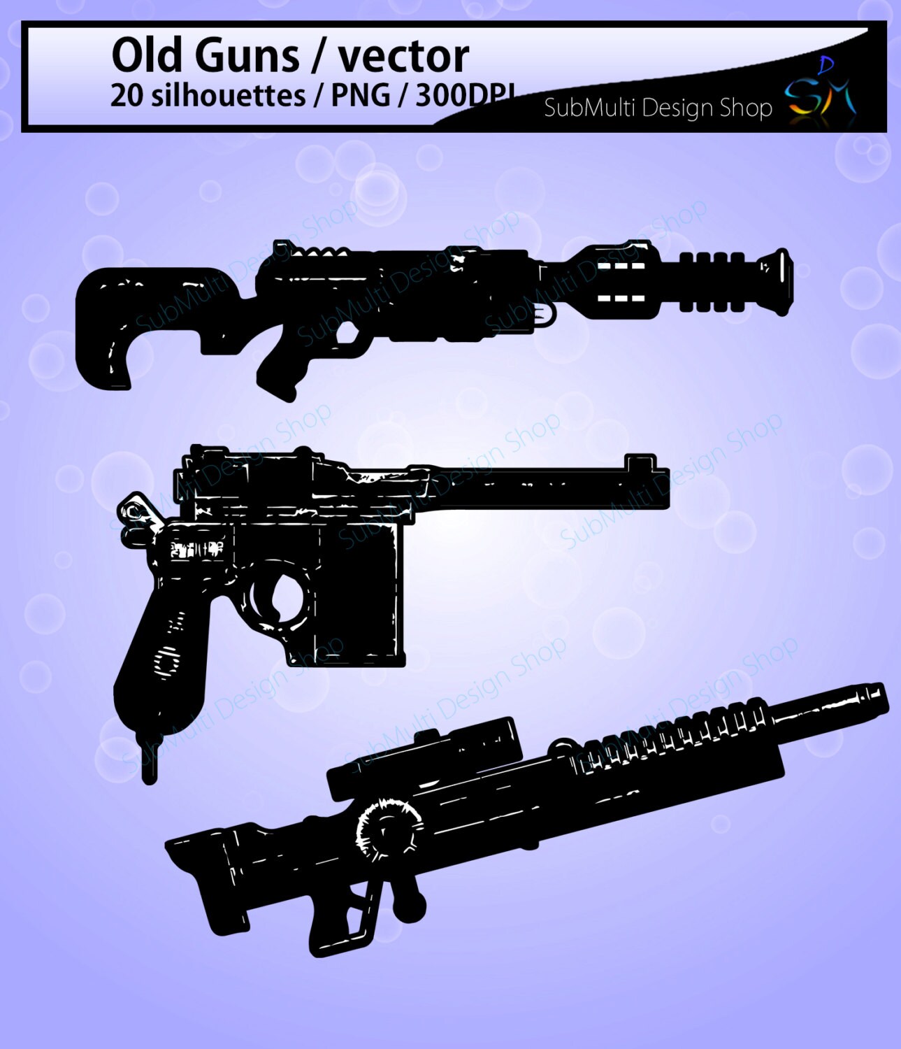 Old Guns / Old Gun Silhouette / Old Gun Clipart / Nerf Guns / | Etsy