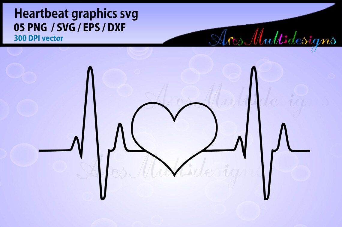 Heart Beat Svg / Ekg Svg Heartbeat / Heartbeat Line Svg / - Etsy