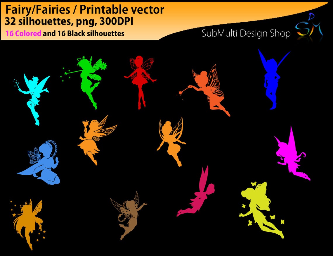 Fairy Silhouette /fairies / Fairy /SVG / EPS /PNG/ Dxf - Etsy