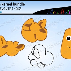Popcorn Kernel Svg / Popcorn Kernel Vector / Popcorn Clipart - Etsy