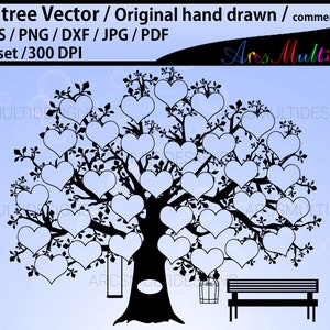 32 Heart Family Tree Clipart, EPS, Dxf, Png, Pdf, Jpg, SVG /family Tree ...