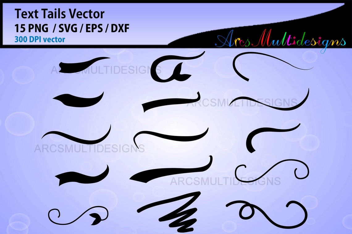 Text Tails SVG / Font Tails Svg / Swoosh Svg / Dividers Svg / - Etsy Canada