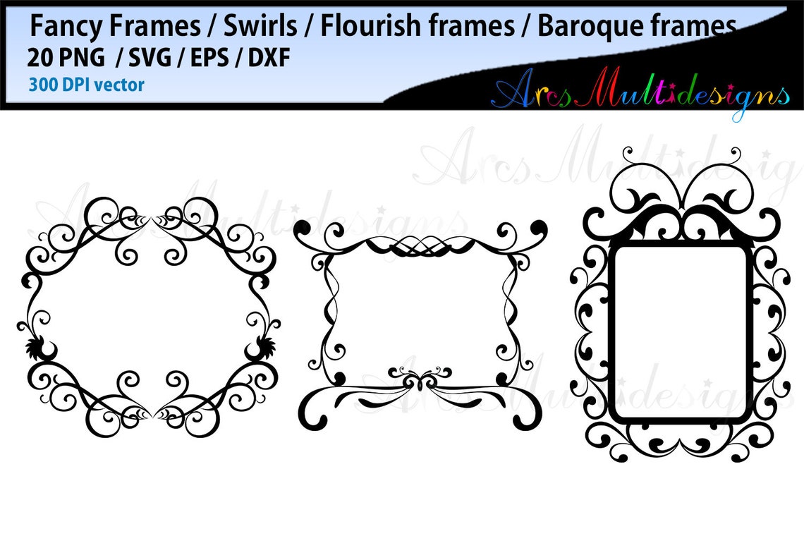 Fancy Frames SVG Bundle / Fancy Labels SVG / Baroque Frames - Etsy