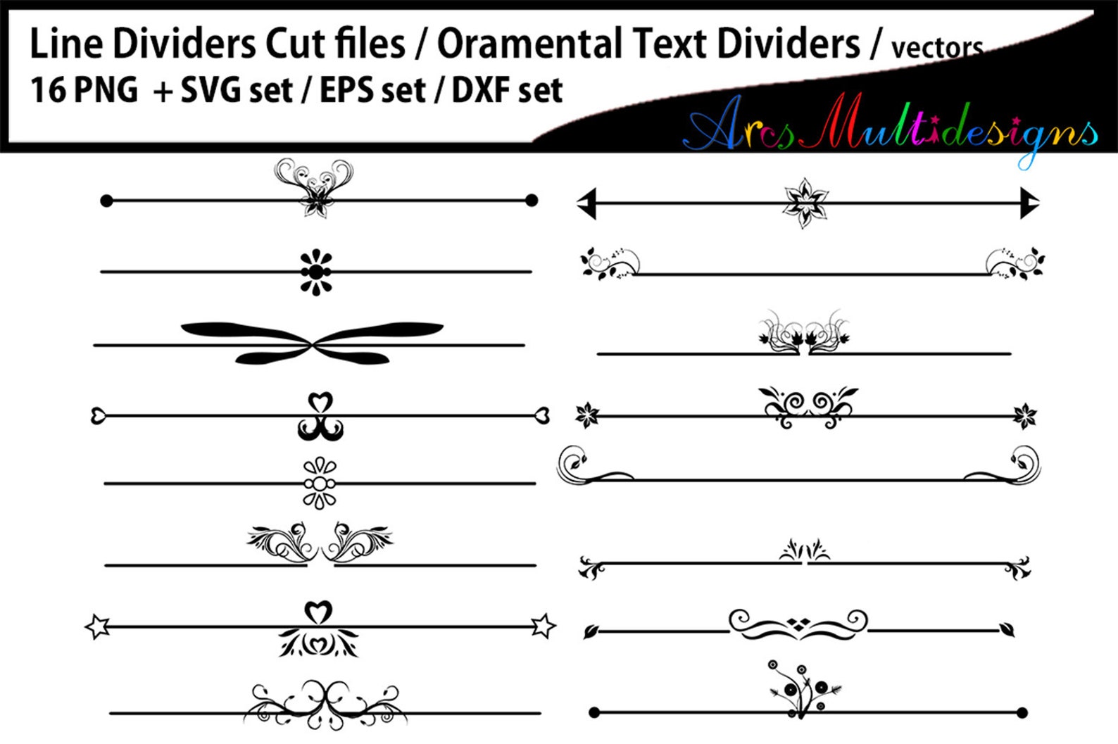 Line Dividers / Line Dividers Svg / Line Svg Vector / Ornamental Text ...