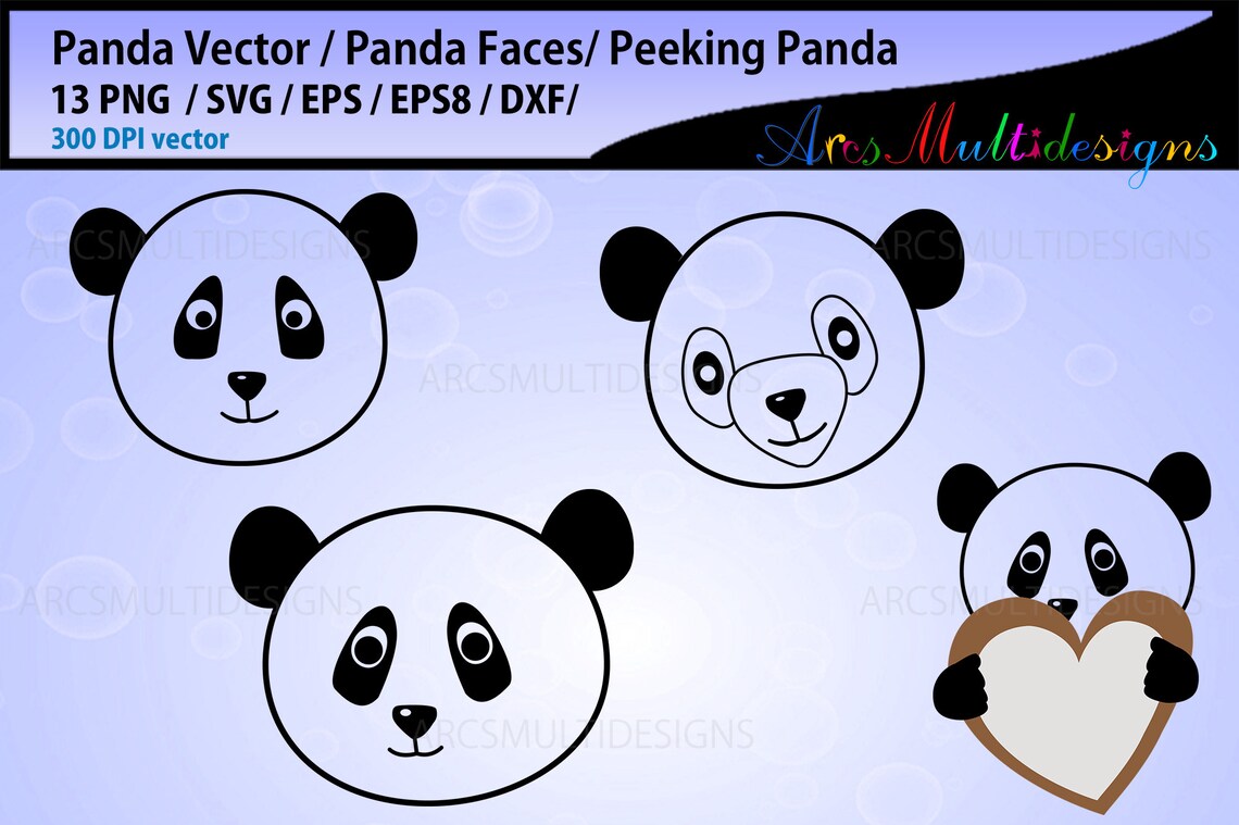 Panda SVG / Peeking Panda Svg / Panda Face Svg / Cute Panda - Etsy