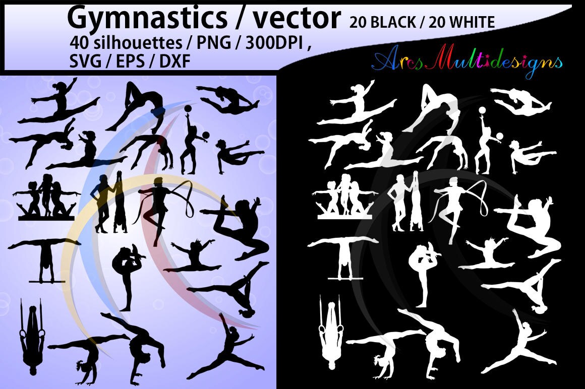 Turnen silhouet SVG/Turnen clipart/silhouet/Turnen afdrukbare vector ...