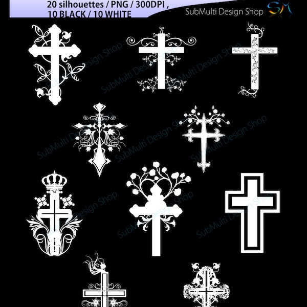 Fancy Cross Clipart - Etsy