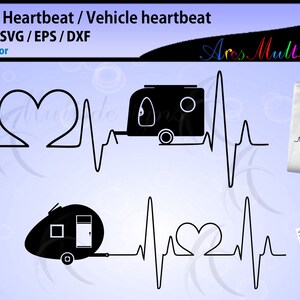Camper Heartbeat SVG / Camper Heart Beat Vector / Camping Heartbeat ...
