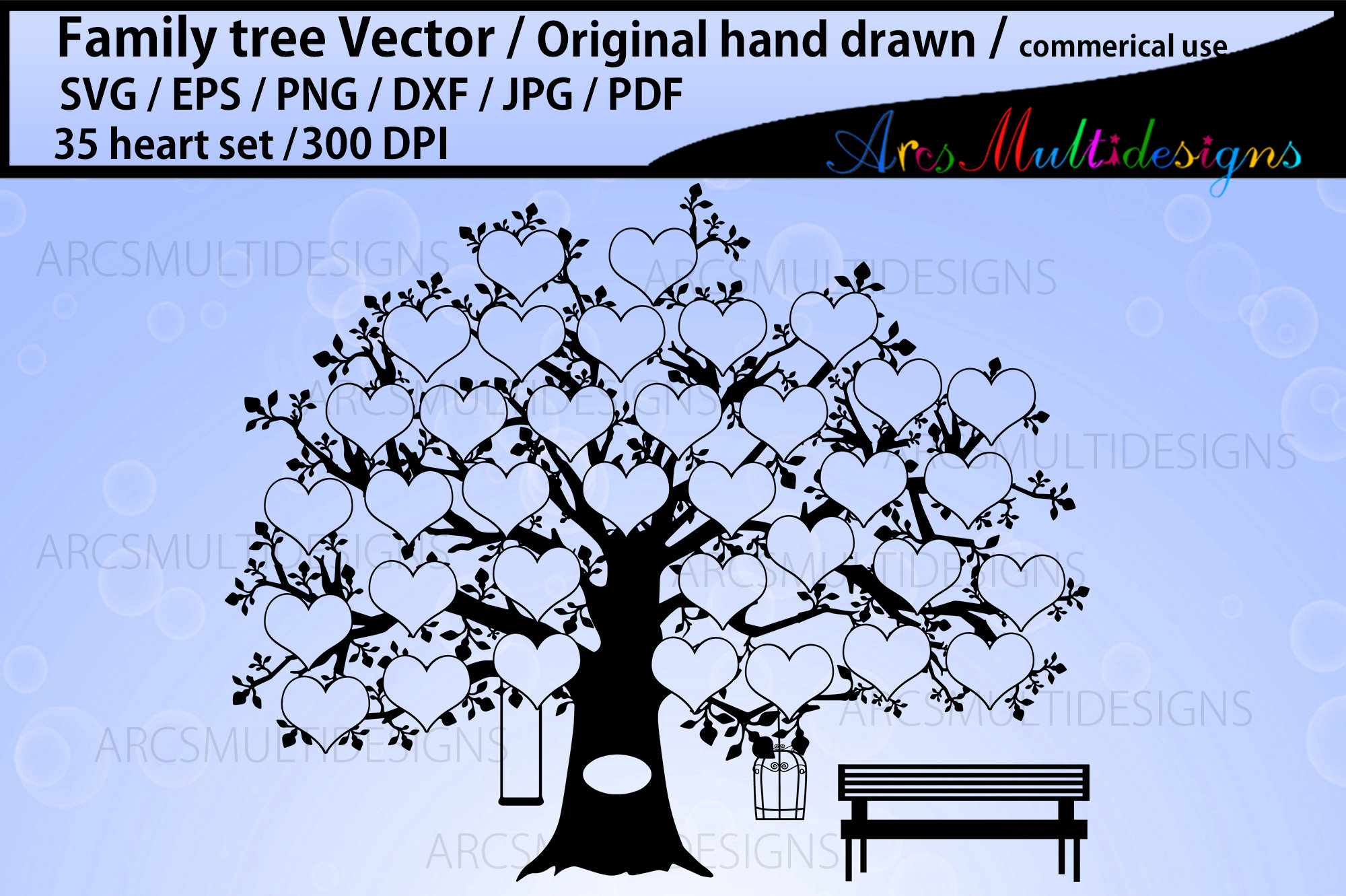 35 Heart Family Tree Clipart EPS Dxf Png Pdf Jpg SVG - Etsy