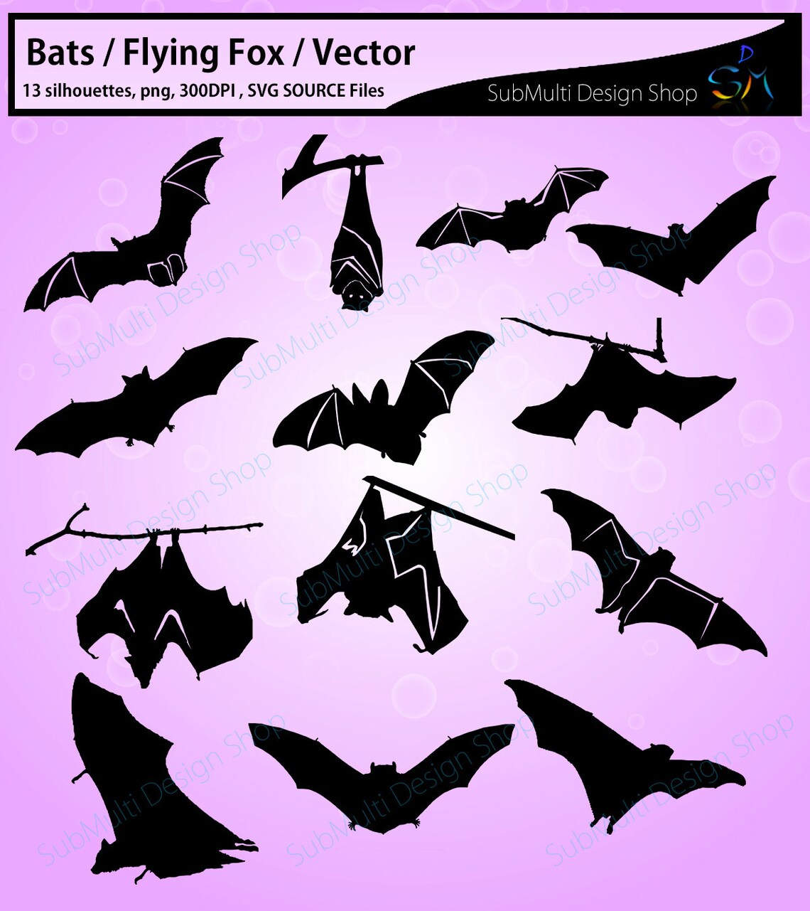 Bat Silhouettes Svg / Vector Bat Bird / SVG High Quality / - Etsy